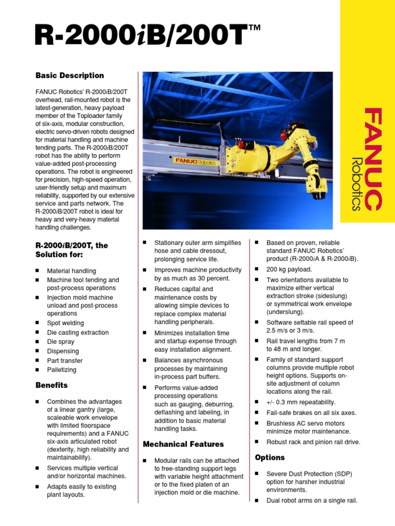 FANUC R-2000iB-200T PDF | PDF | Robot | Robotics