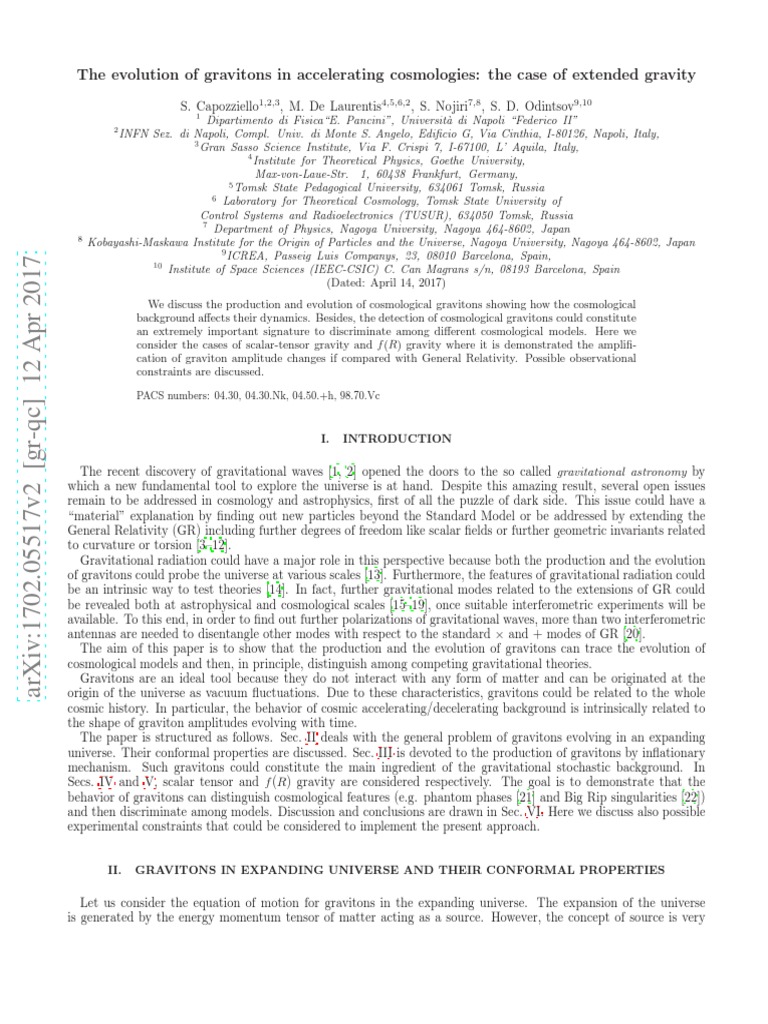 The Evolution of Gravitons in Accelerating Cosmologies: The Case of ...