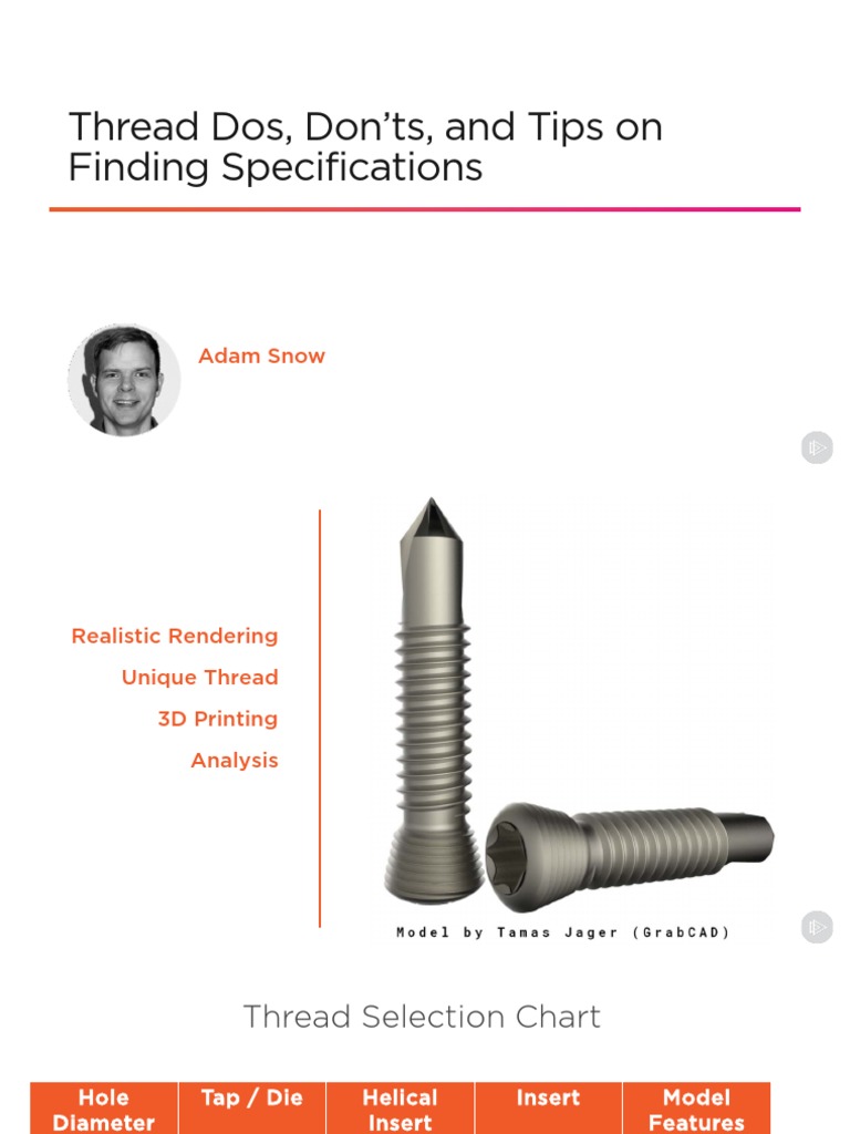 4 Solidworks Functional Threads m4 Slides | PDF | Computing