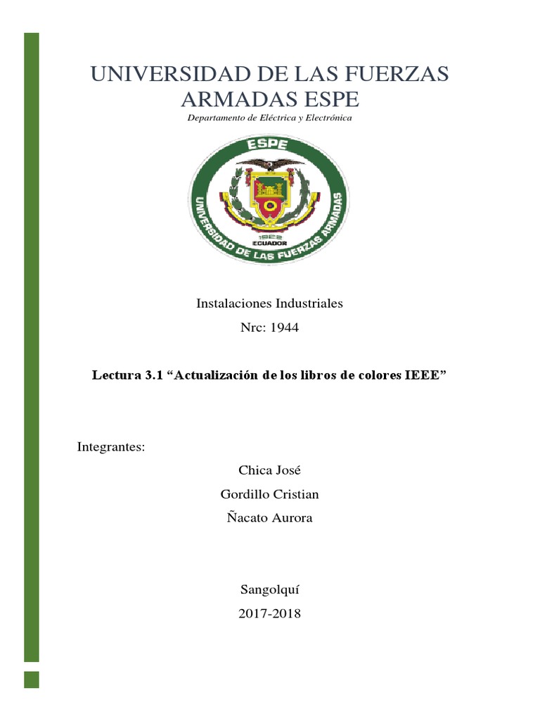 Actualización de Los Libros de Colores IEEE | PDF | Corriente eléctrica ...
