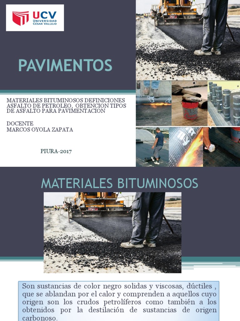 Materiales Bituminosos Definiciones Asfalto de Petroleo Obtencion Tipos ...