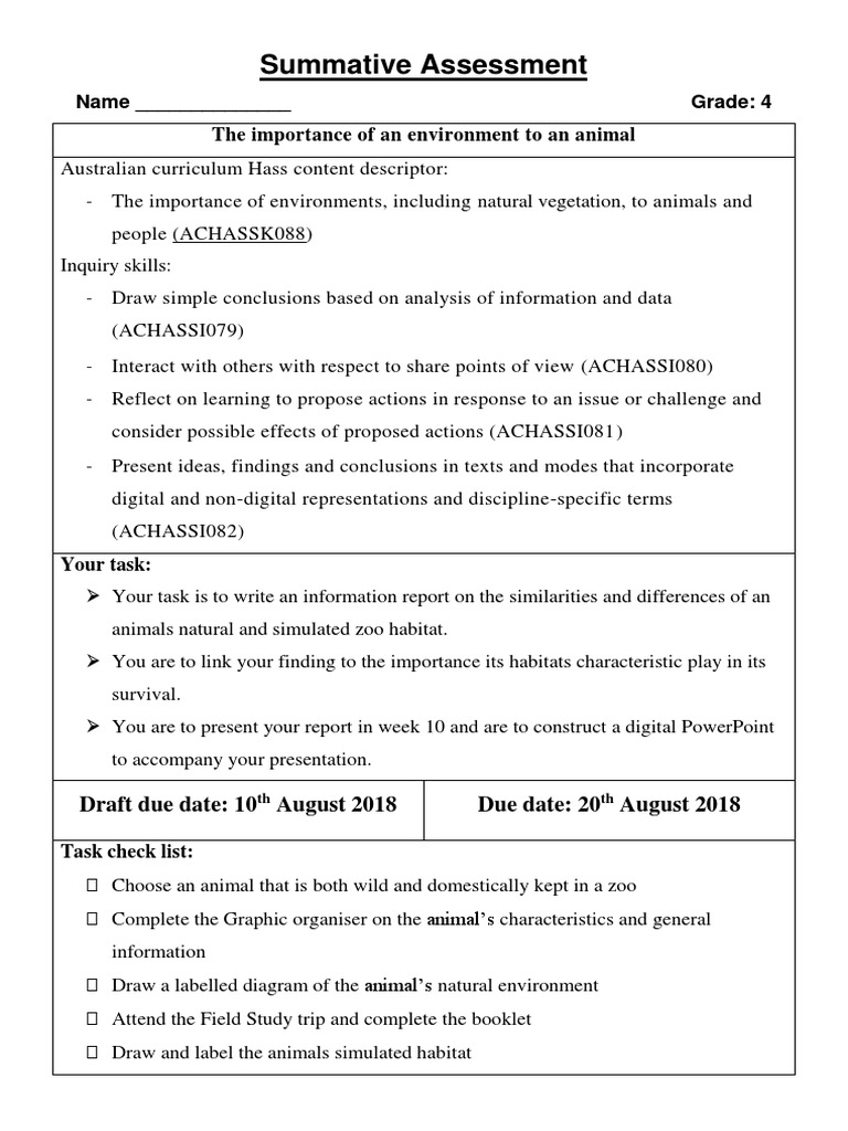 Summative Assessment Task | PDF | Paragraph | Educational Assessment