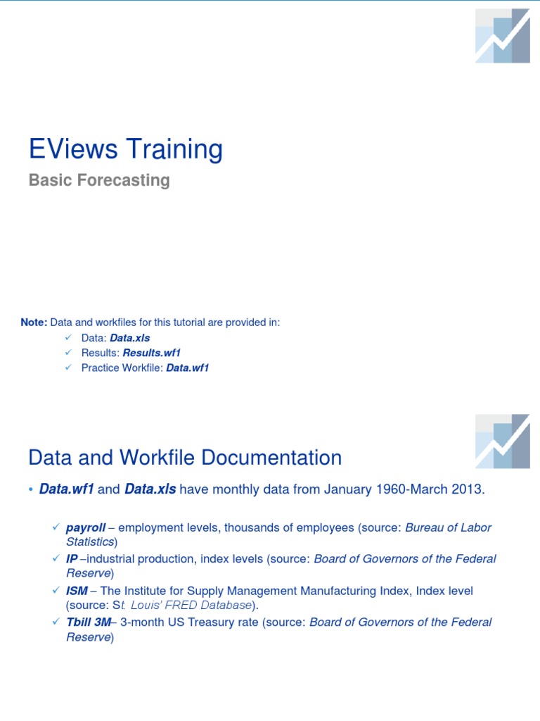 Eviews Training: Basic Forecasting | PDF | Forecasting | Root Mean Square Deviation