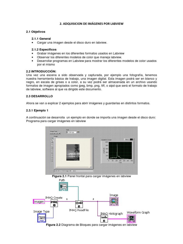 Guia - Adquisicion Imagenes Labview | PDF | Píxel | Poco