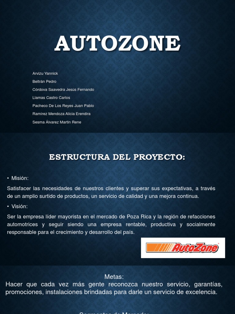 Estructura y cultura organizacional de Autozone | PDF | Cliente ...