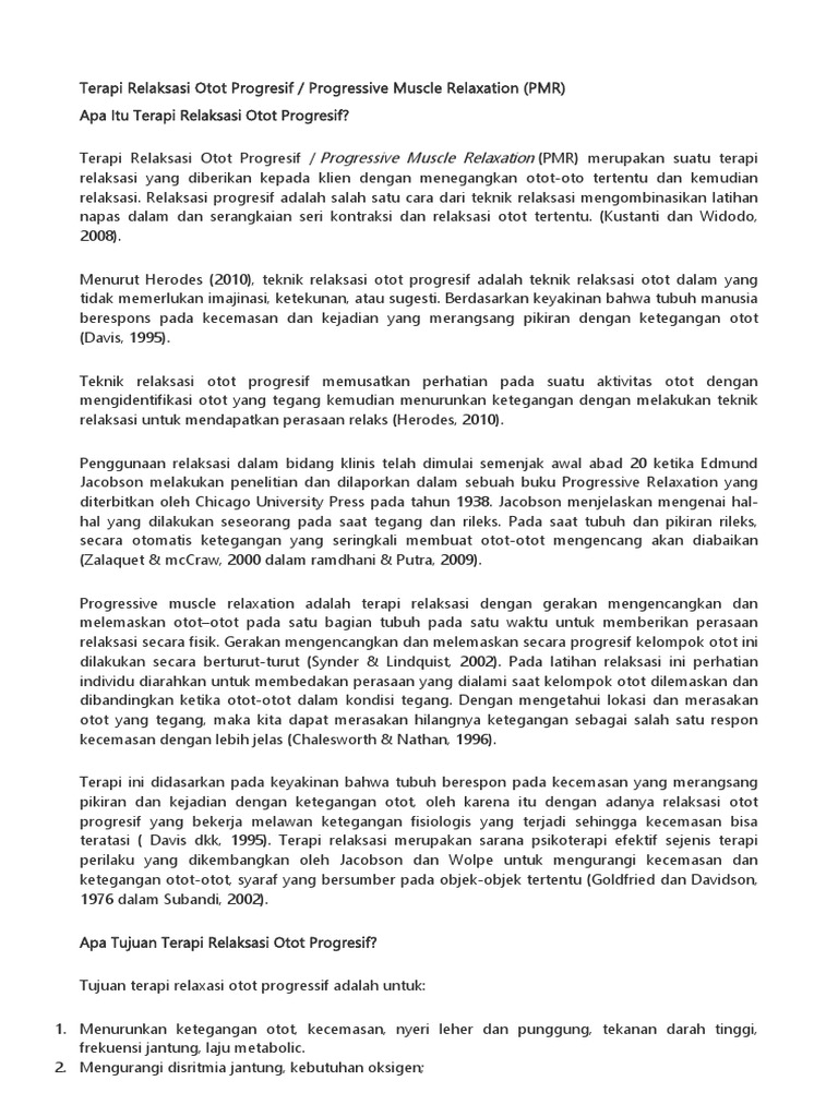 Terapi Relaksasi Otot Progresif | PDF