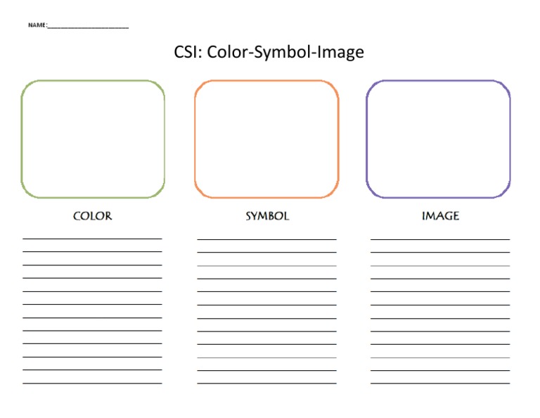 CSI: Color-Symbol-Image Overview | PDF