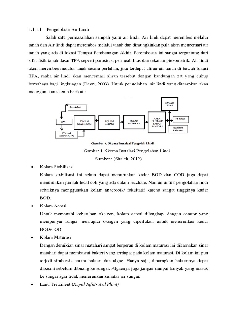 Pengelolaan Air Lindi Pada TPA | PDF