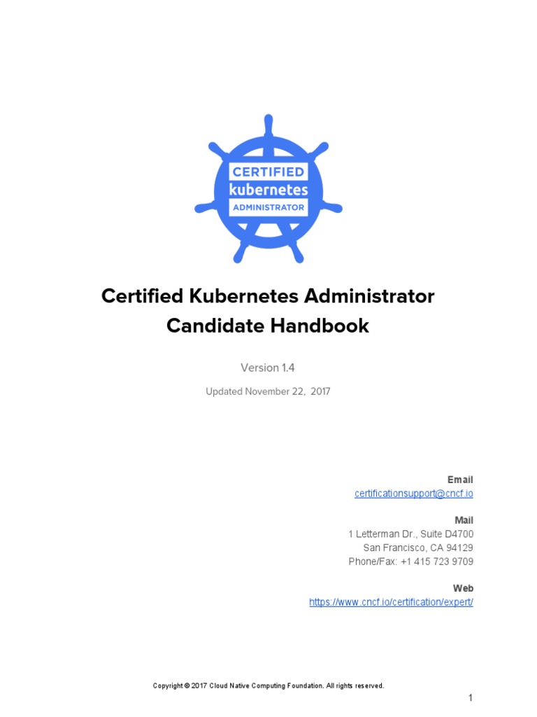 CKA Candidate Handbook v1.4 | PDF | Cyberspace | Computing