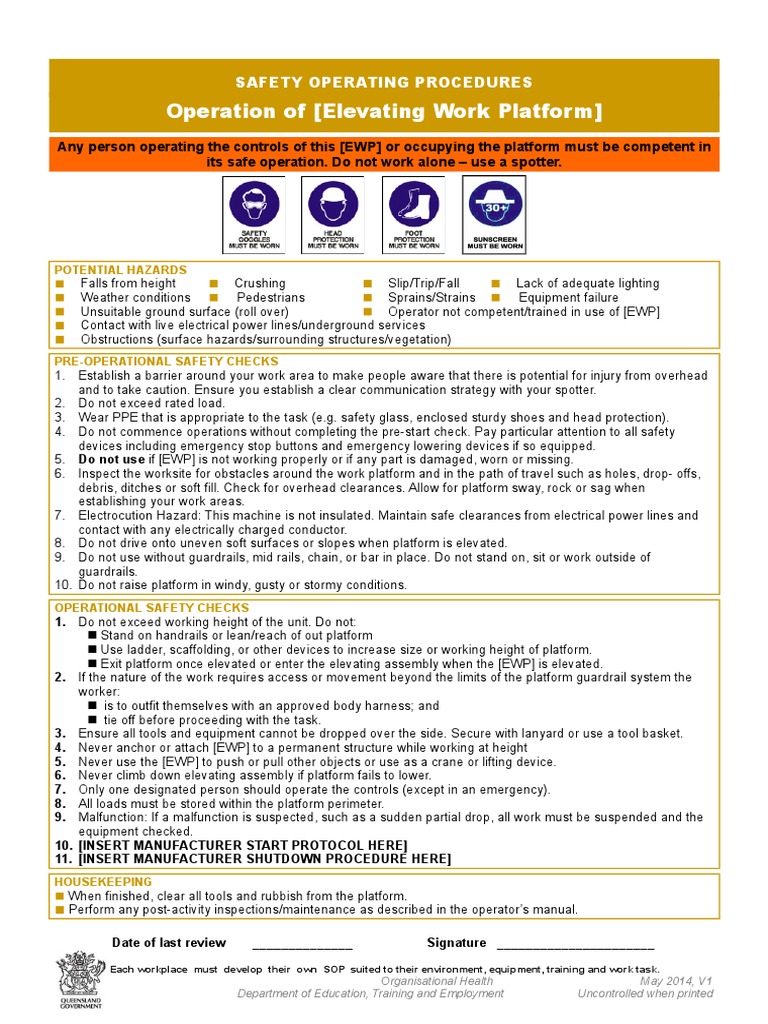 Elevating Work Platform | PDF | Nature