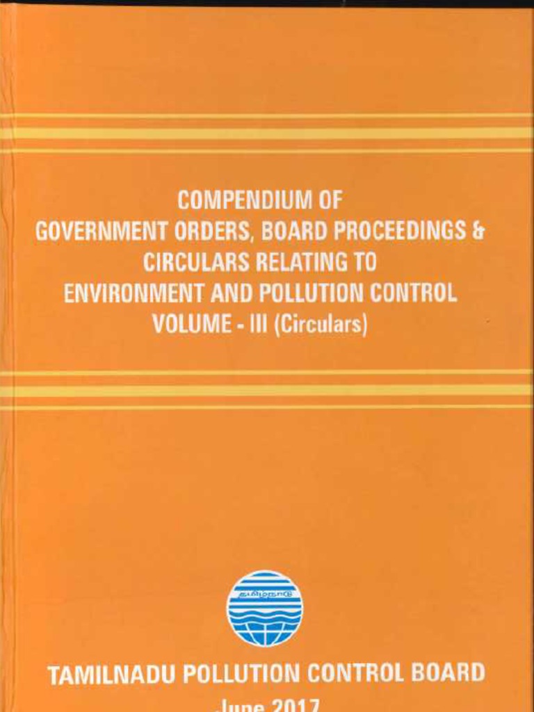 TNPCB Circulars Compendium Vol 03 11117 | PDF | Nature