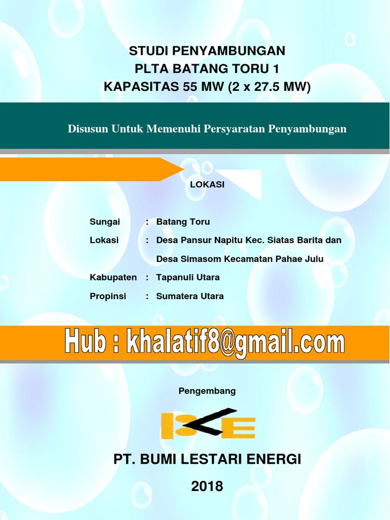 Studi Penyambungan Pembangkit - PLTA - PLTM - PLTBM | PDF