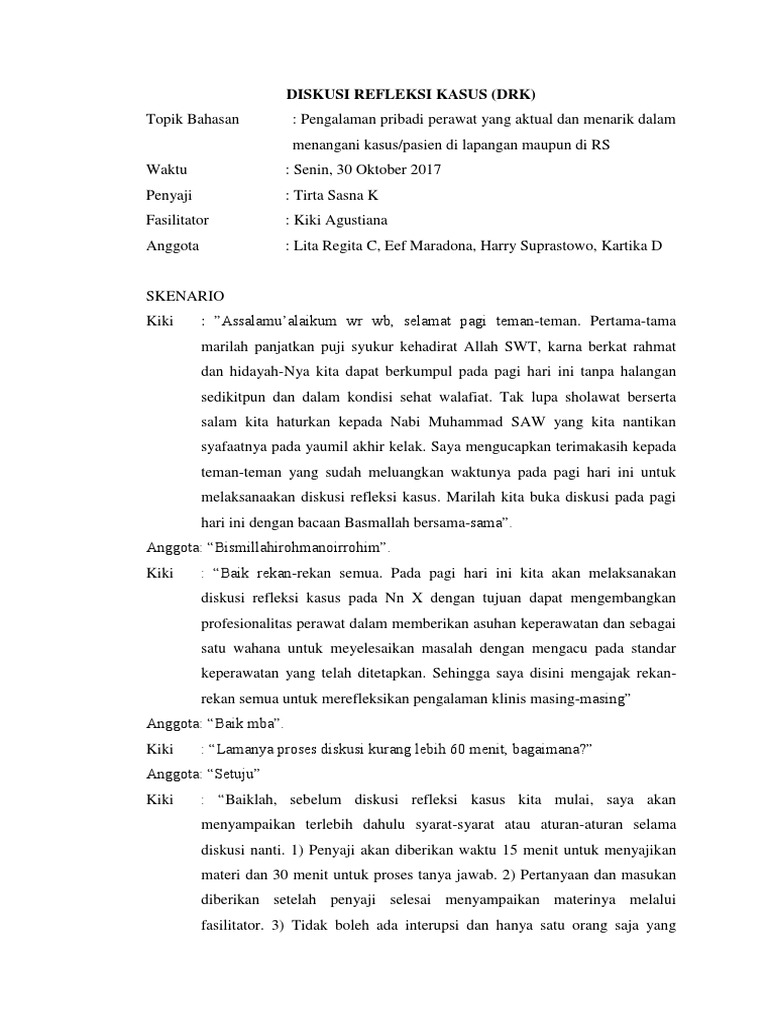 Diskusi Refleksi Kasus | PDF