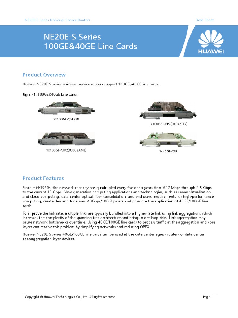 NE20E-S Series 100GE&40GE Line Cards Data Sheet PDF | PDF | Computer ...