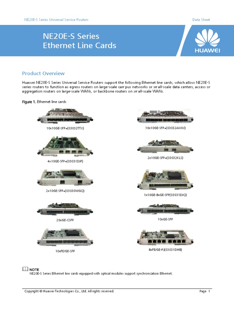 NE20E-S Series Ethernet Line Cards Data Sheet PDF | PDF | Router ...