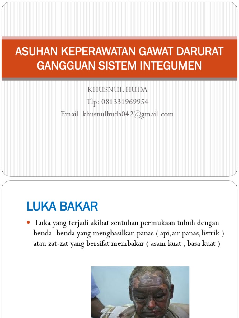 Asuhan Keperawatan Gawat Darurat Gangguan Sistem Integumen | PDF | Sains & Matematika
