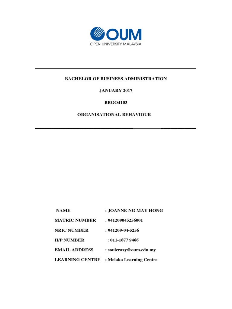 Bbgo 4103 | PDF | Motivation | Motivational