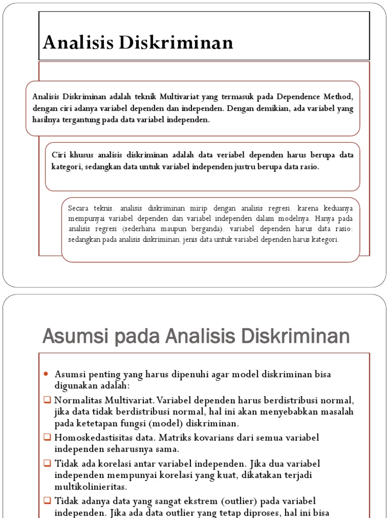 Analisis Diskriminan | PDF
