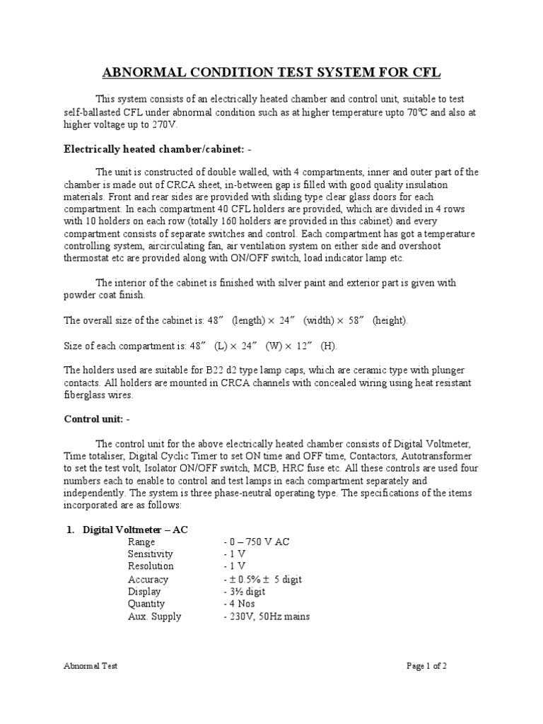 Abnormal Condition | PDF | Mains Electricity | Electromagnetism