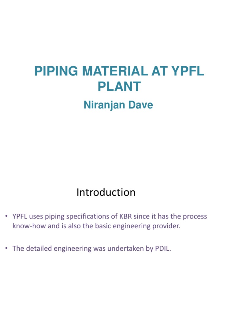 Piping Presentation Pdf Valve Materials