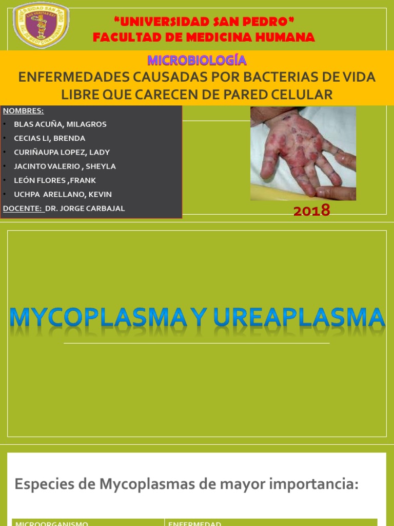 Mycoplasma y Ureaplasma | PDF | Micoplasma | Infección