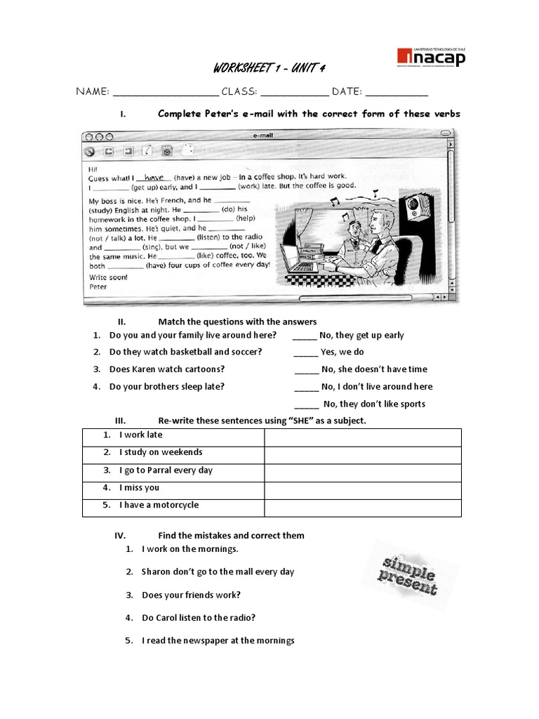 English Grammar Practice Worksheet | PDF | Language Arts & Discipline