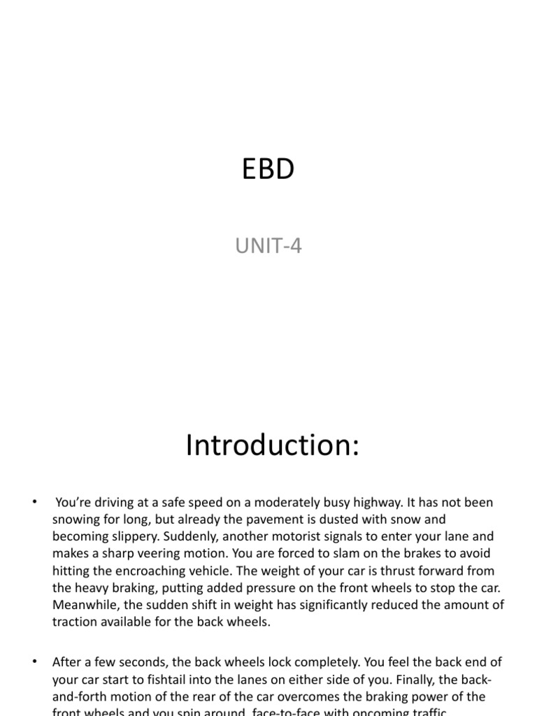 Electronic Brake Force Distribution | PDF | Anti Lock Braking System ...