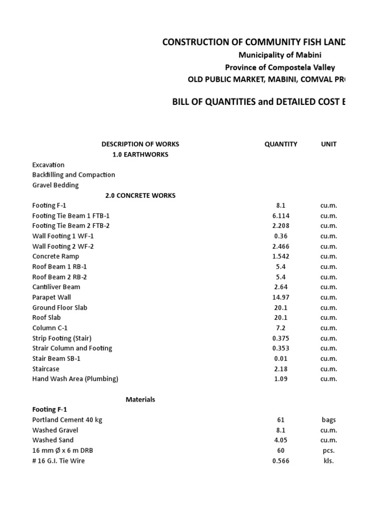 Construction of Community Fish Landing Center | Download Free PDF ...