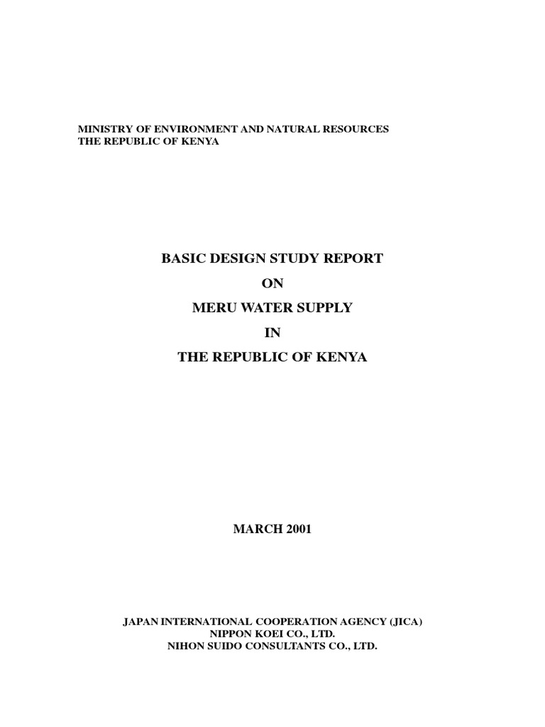 Basic Design Study - Meru Water Supply | PDF | Water Supply Network ...