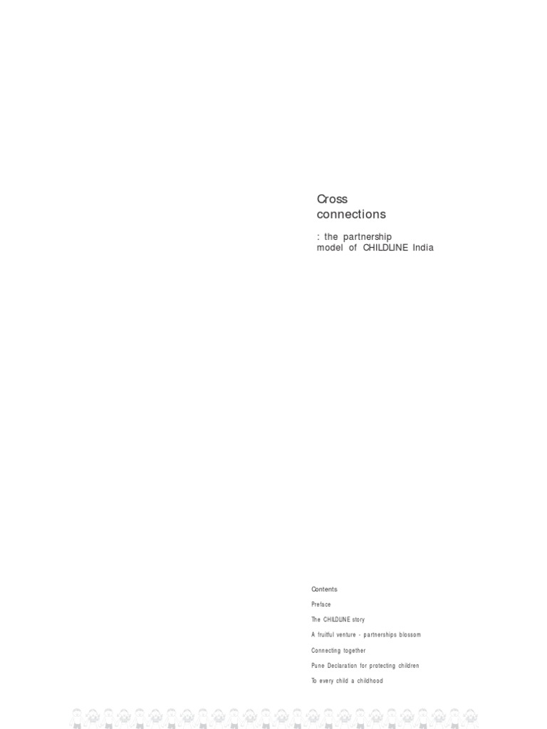 Cross Connections:: The Partnership Model of CHILDLINE India | PDF ...