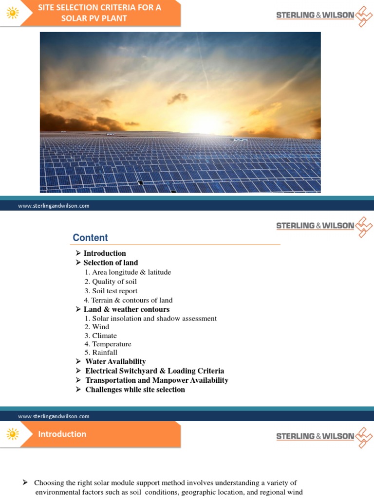 Site Selection | PDF | Solar Panel | Solar Power