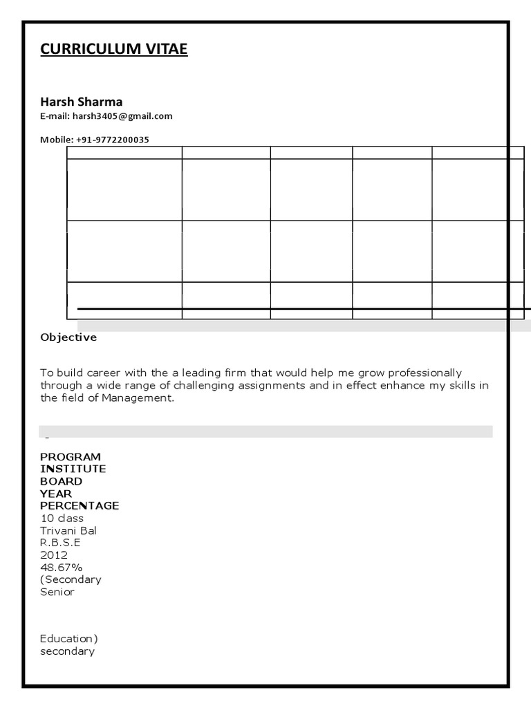 HARSH RESUME For Internship | PDF