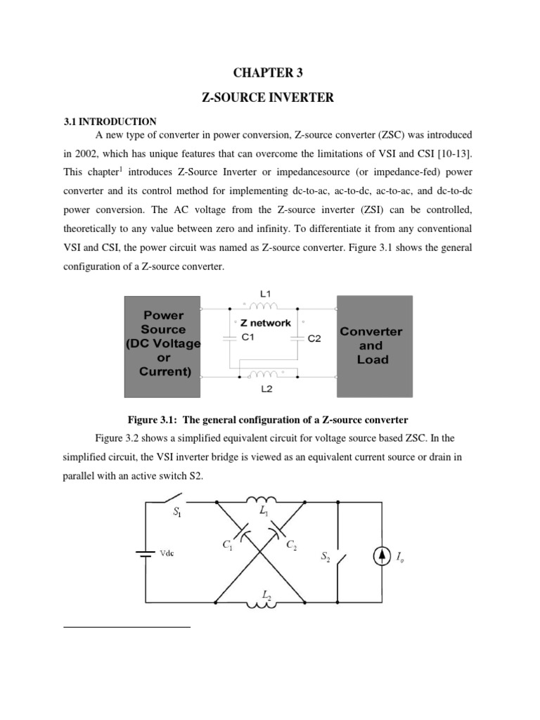 Z-Source Inverter: Figure 3.1: The General Configuration of A Z-Source ...