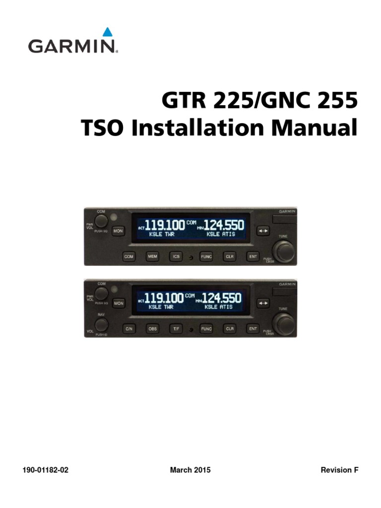 Garmin GTR 225 - GNC 255 Installation Manual | PDF | Decibel | Microphone