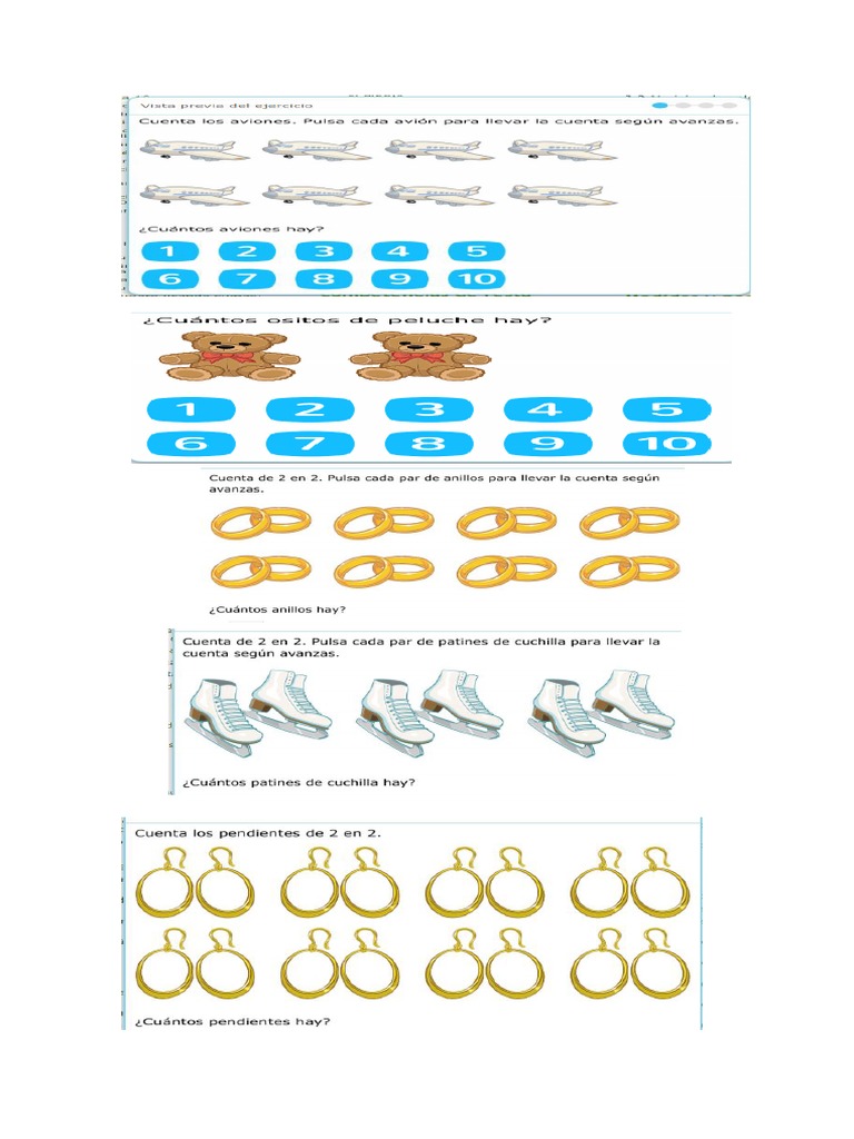 Contar de 2 en 2, 3, 3 | PDF
