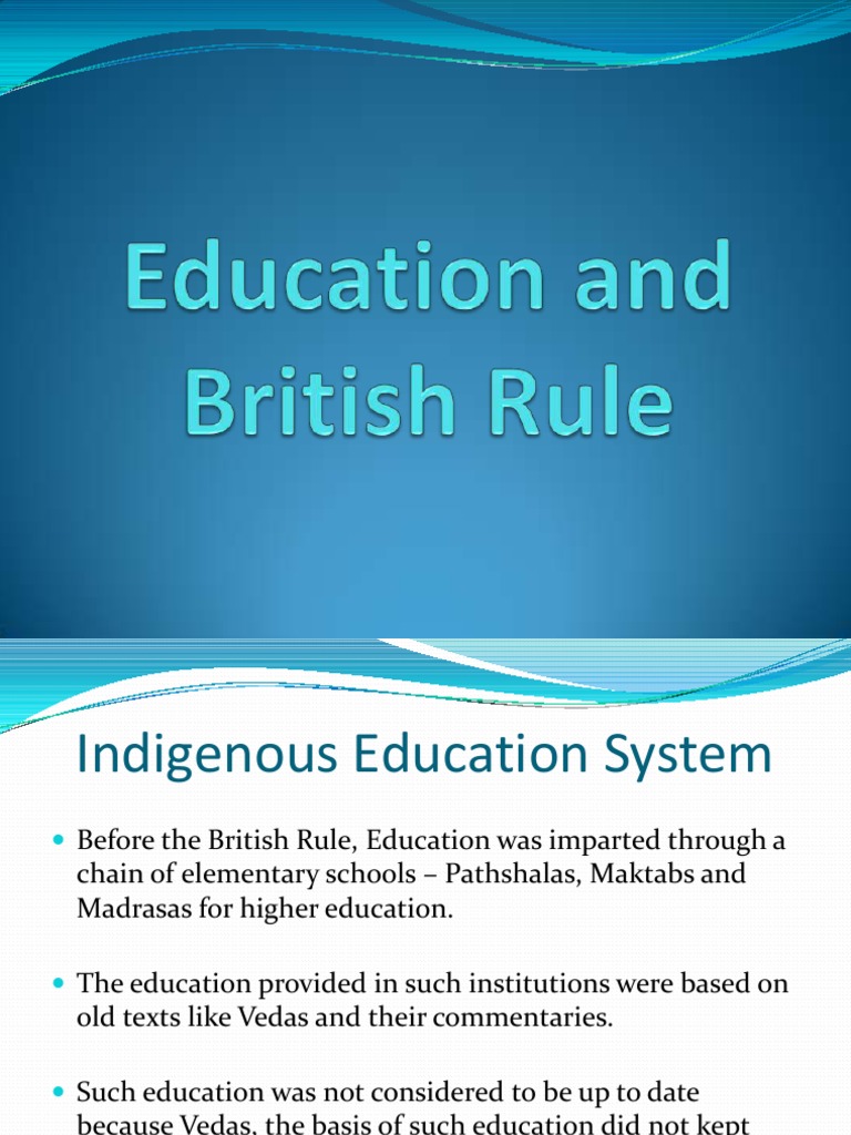 Education and British Rule | PDF | British Raj | Religious Education