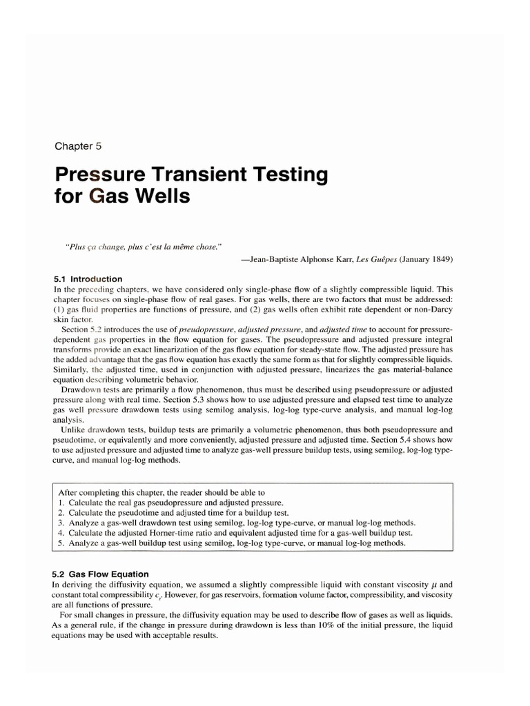 Gas Well Test Analysis Techniques | PDF | Gases | Pressure