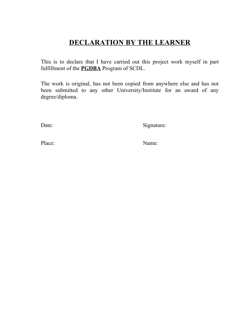 Declaration by The Learner New | PDF