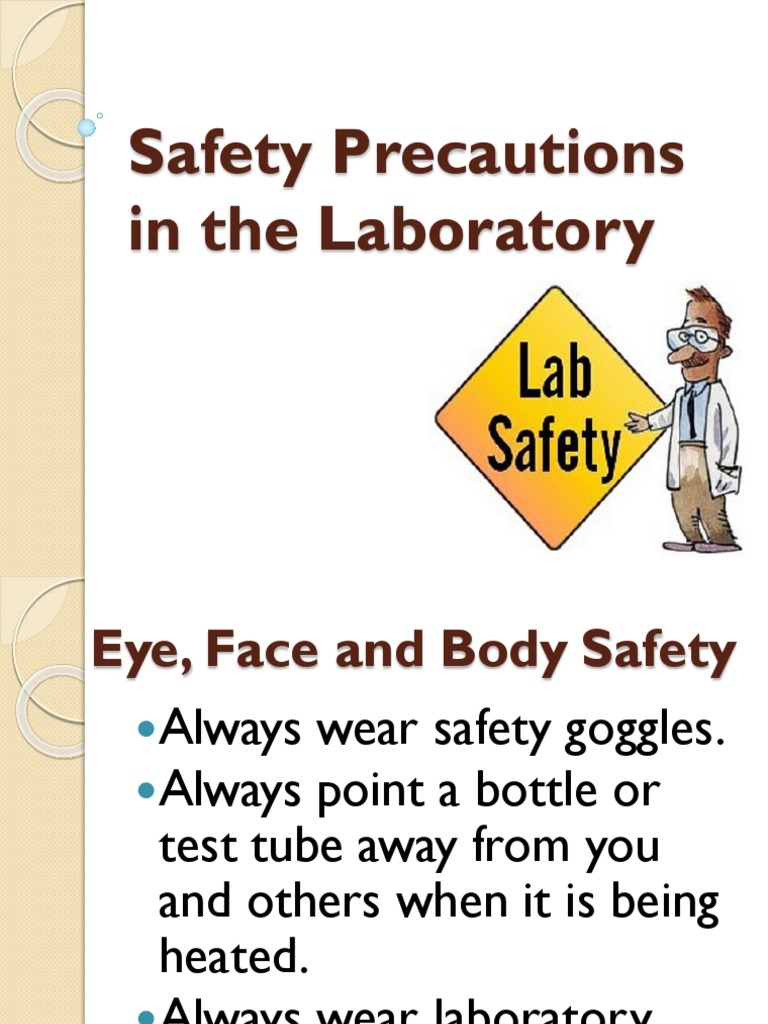 Safety Precautions in The Laboratory | PDF