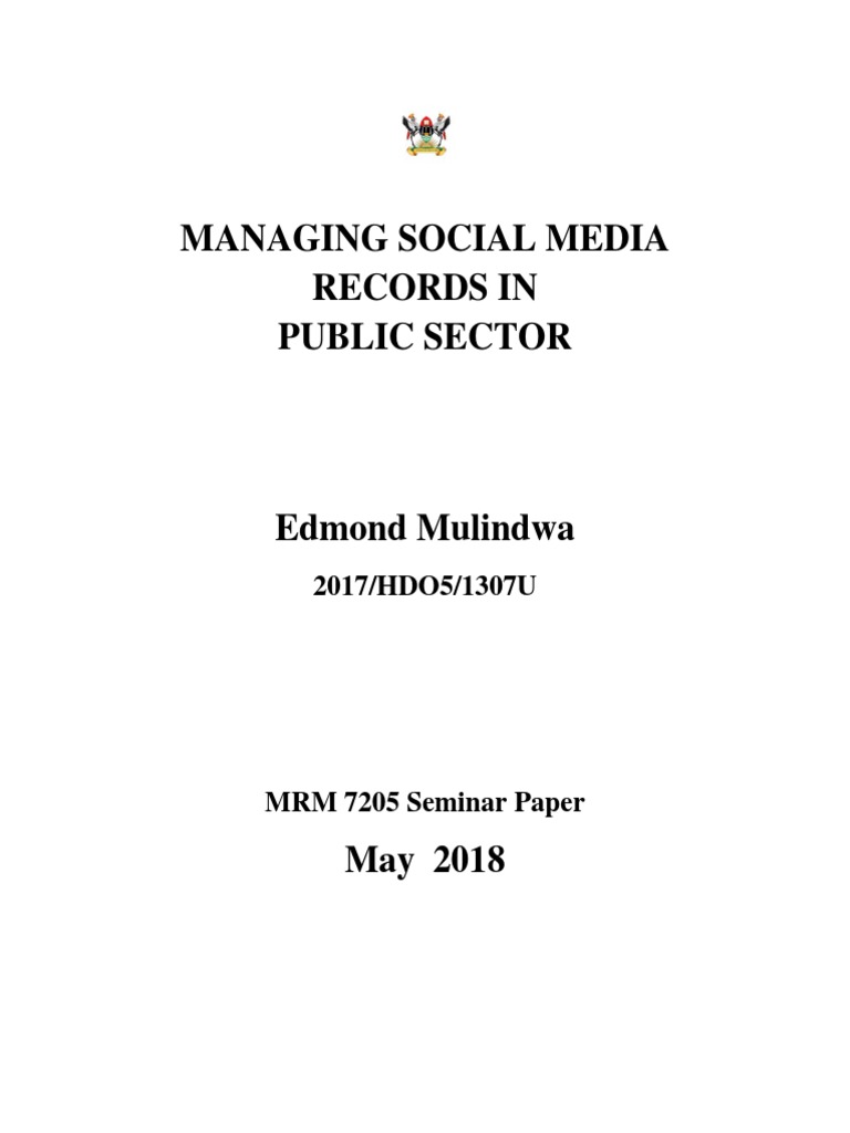 Managing Social Media Records | PDF | Records Management | Social Media