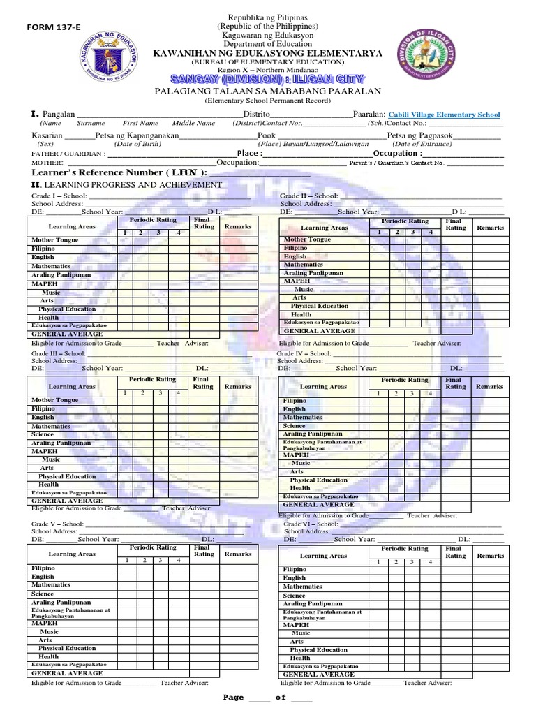 F137 Blank Form With Watermark | PDF | Behavior Modification | Change