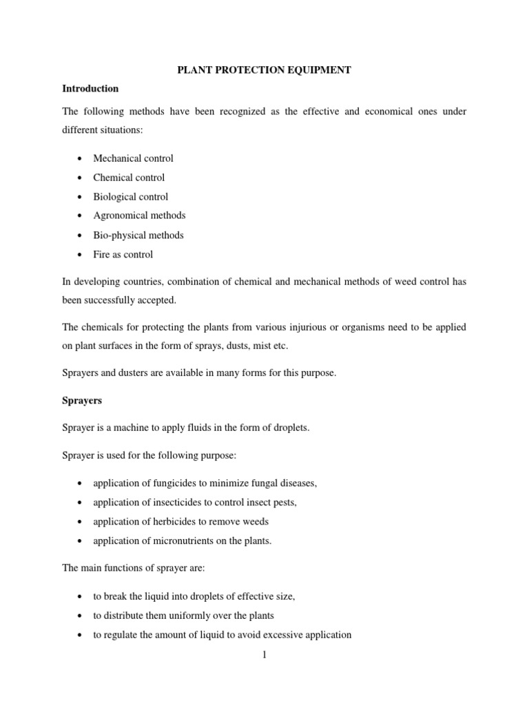 Plant Protection Equipment | PDF | Mower | Pump