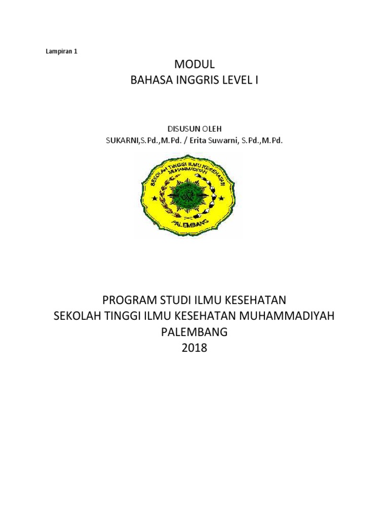 Judul Modul Bahasa Inggris Level 1 | PDF | Sempurna (Tata Bahasa ...