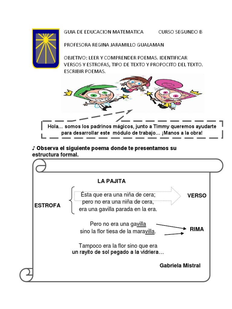 Poemas Guia 1 | PDF | Poesía