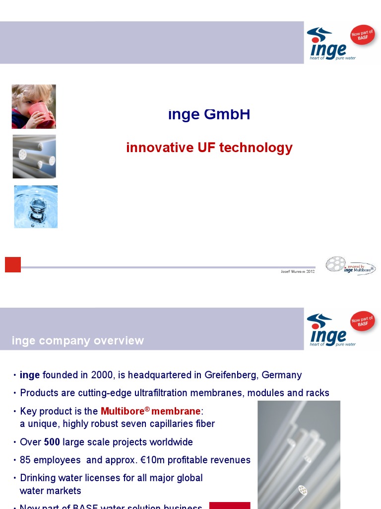 Inge BASF Ultrafiltration 1201 | PDF | Reclaimed Water | Environmental ...