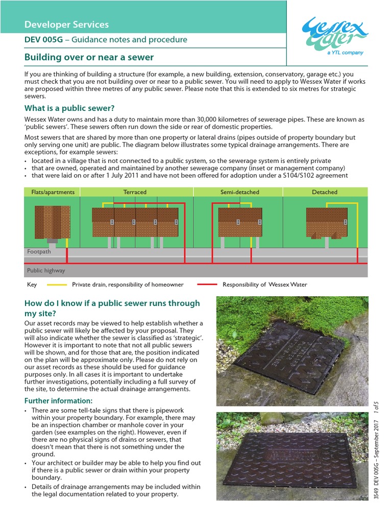 Building Over or Near a Public Sewer | Sanitary Sewer | Foundation ...