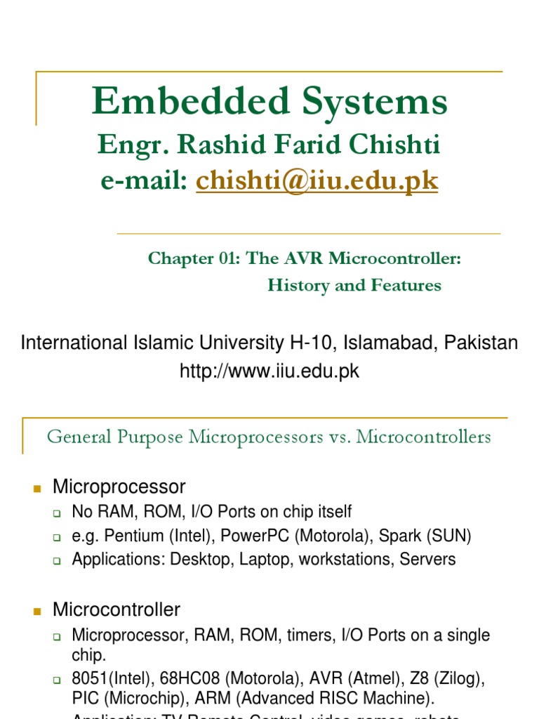 Ch01 Microcontroller History and Features | PDF | Microcontroller | Microprocessor