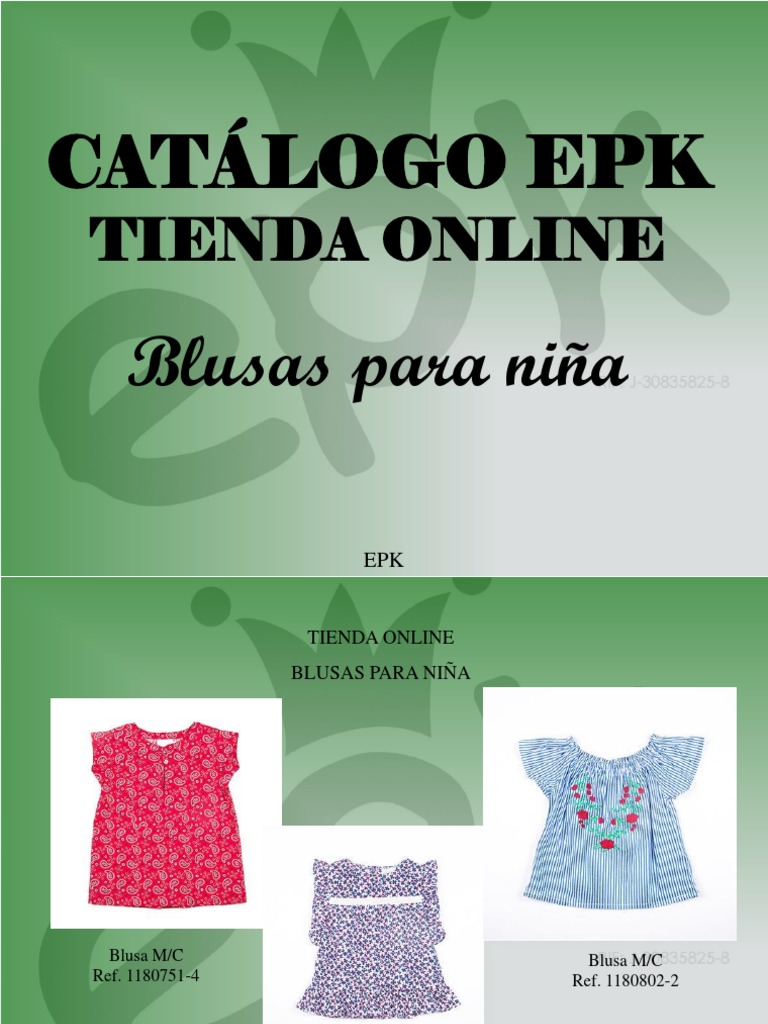 EPK - Catálogo EPK, Tienda Online, Blusas para Niña | PDF