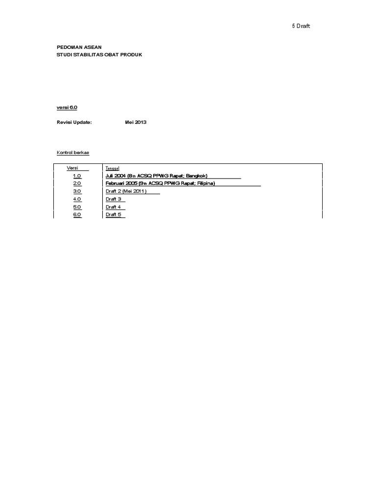 Asean Stability Guideline (Version 6.0) .En - Id | PDF | Teknologi ...