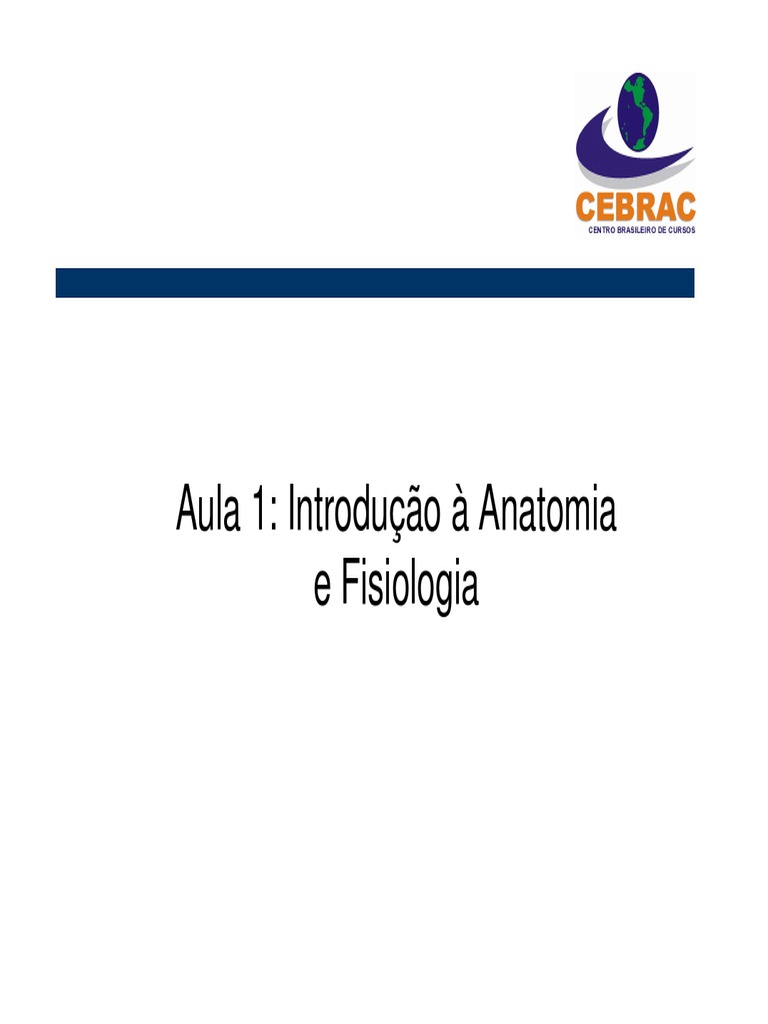 Aula 1 - Introducao A Anatomia e Fisiologia PDF | PDF | Anatomia ...